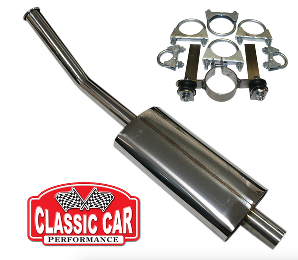 Triumph TR6 Stainless Steel Exhaust Silencer and Mounting Kit – Classic ...